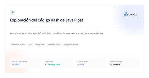 explorando el código hash de los flotantes de java labex