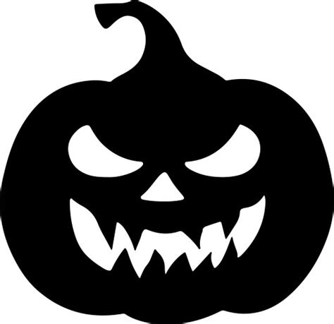 Halloween Pumpkin Silhouette White Background Vector Image