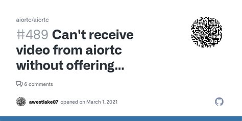 Can T Receive Video From Aiortc Without Offering Webcam Video On