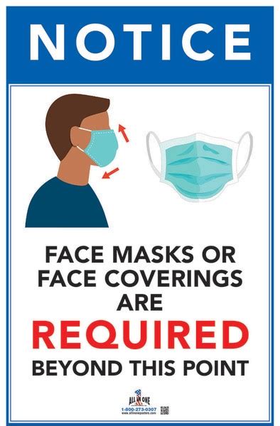 Face Mask Required Poster Safety Awareness Poster For Workplace