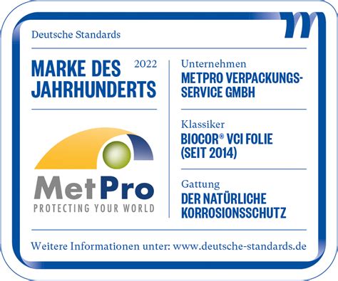BioCor® - Marke des Jahrhunderts 2022 - Metpro