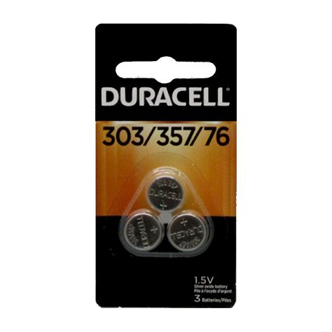Duracell Silver Oxide D303357 Replacement Battery Sr44357 3 Count