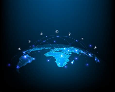 Global Financial Network And Currency Exchange Business Abstract Illustration Vector Art