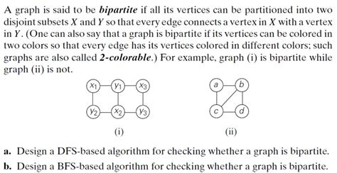 Solved A Graph Is Said To Be Bipartite If All Its Vertices