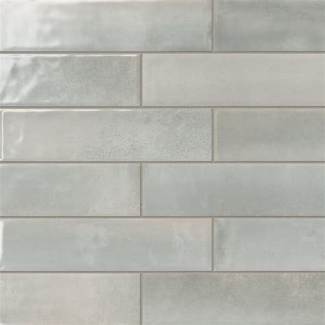 Olivia 4x16 Glossy Ceramic Tile In Fog