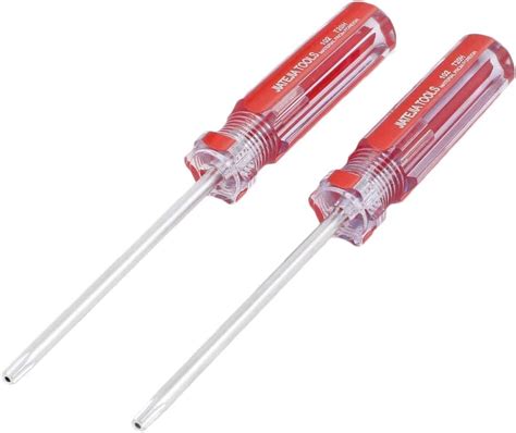 Autoly 2pcs T20H Magnetic Tip Security Torx Screwdriver Torx Driver Red ...