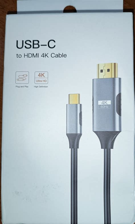 Usb C To Hdmi Cable 4k Ultra Hd 2m кабель перехідник з Usb Type C