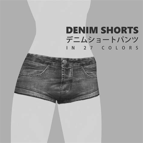Vroid Denim Shorts Dl By Tsiox On Deviantart