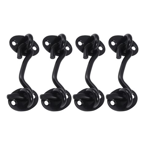 4pcs Stainless Steel Window Hooks Heavy Duty Latch Locks Window Latches