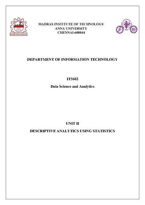 Dsa Unit 2 Dsa Unit Two Notes Madras Institute Of Technology Anna