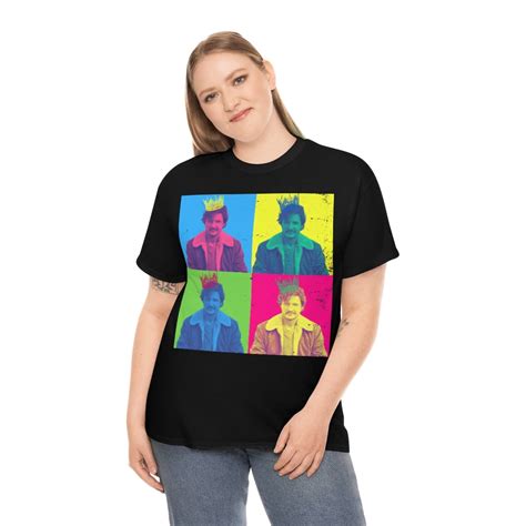 Pedro Pascal King Color Block Retro Vintage 90s Style Unisex Heavy