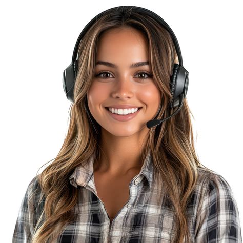 A Female Customer Service Representative In A Neat Shirt 55802874 Png