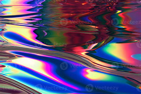 Liquid Chrome Metal Surface With Colorful Chromatic Reflection 14476359