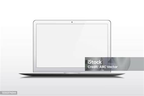 Layar Mockup Modern Putih Kosong Monitor Mockup Set Labtop Komputer