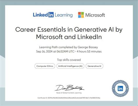 Completed Generative Ai Course By Microsoft And Linkedin George