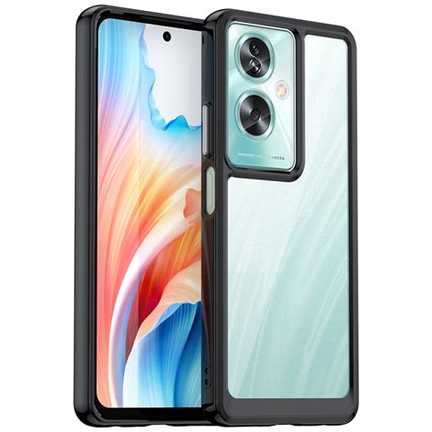 Hybrid Acrylic Shockproof Case For Oppo A G Black