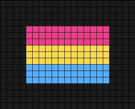 Pansexual Flag Pixel Art Pixel Art Pattern Pixel Art Templates