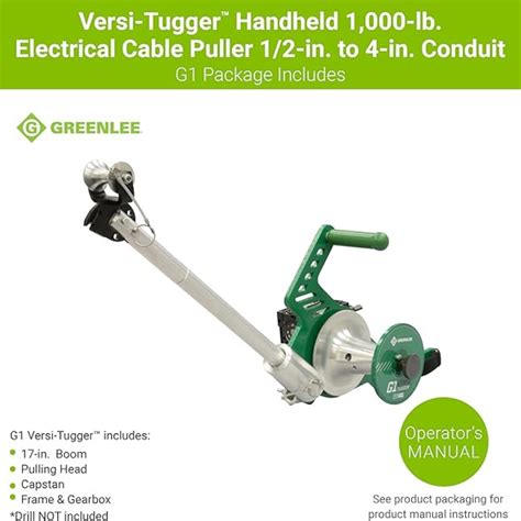 Greenlee G1 Versi Tugger Handheld 1000lb Puller Bc Fasteners And Tools