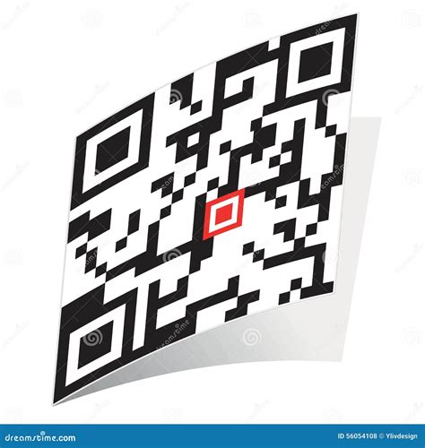 Square Qr Code Sticker Stock Vector Illustration Of Cipher 56054108