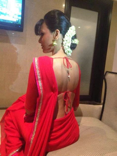 Backless Indian Saree Blouse Style Designers Saree Angel