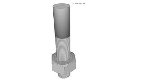 Sroub A Matka M 10 Bez Hlavy Steftnut And Bolt 3d Warehouse