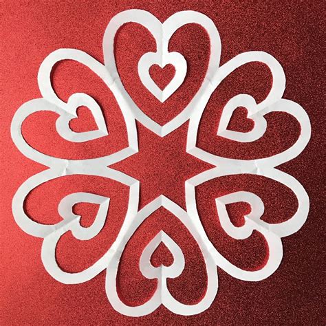 Valentines Day Paper Snowflake Bundle 10 Paper Snowflake Patterns