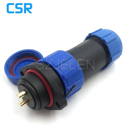 Sp2110 2 Pin Waterproof Connector Male Female 21mm Panel Installed