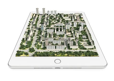 Mobile 3d Navigation Technology Stock Illustration Illustration Of