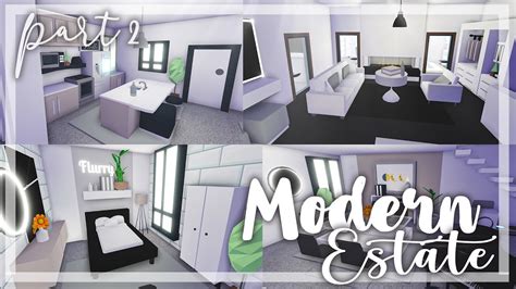 Modern Minimalistic Estate Home Speed Build Part 2 Roblox Adopt Me