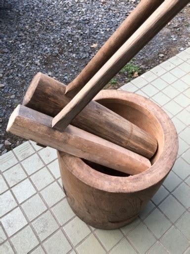 注文 みんなで楽しくお餅つき！杵と臼お安くお譲りいたします。