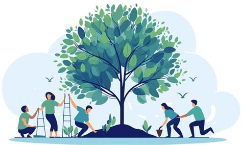 Premium Vector Tree Planting