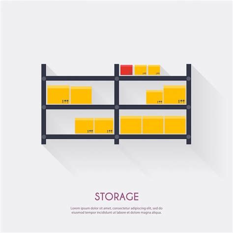 Premium Vector Storage Warehouse Icons Logistic Blank And