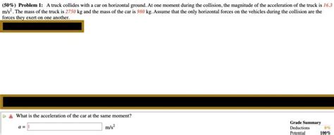 Solved Problem A Truck Collides With A Car On Chegg