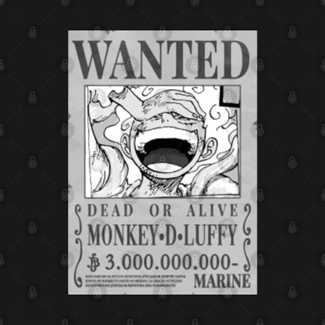 Monkey D Luffy Wanted One Piece Anime T Shirt Sold By Ricardas Christy