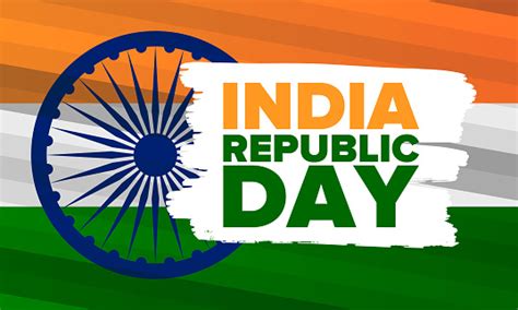 인도 공화국의 날 국가 행복 한 휴일 1 월 26 일 연례 경축 인도 국기입니다 애국 인도 요소입니다 축제 장식 의 위엄 포스터 카드 배너 및 배경 벡터 일러스트레이션 0