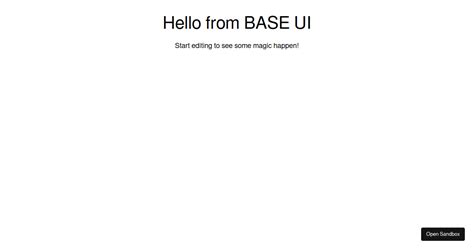 Base UI Template Codesandbox