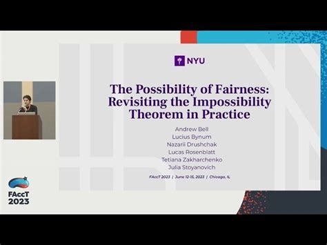 Acm Facct Conference Talk Revisiting Trade Offs And Impossibility