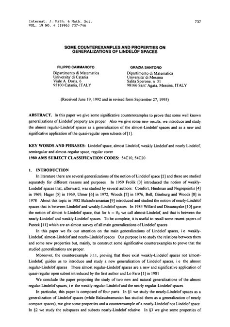 Pdf Some Counterexamples And Properties On Generalizations Of