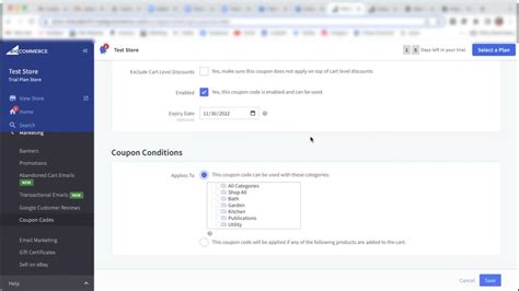 how to create a coupon code in bigcommerce ecommerce website setup
