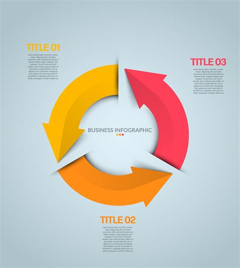 infografía de flechas de círculo vectorial plantilla infográfica moderna diagrama abstracto