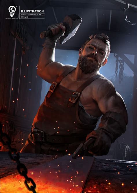 Artstation The Blacksmith Annadel Cinco Blacksmithing Character