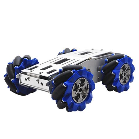 d 40 diy smart aluminous rc robot car chassis base with 103mm omni