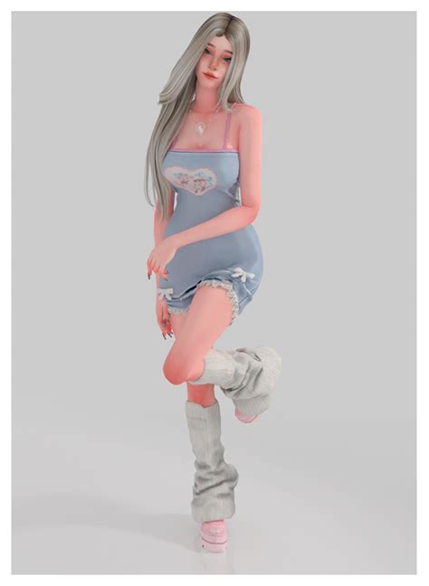 BABY SONA MINI DRESS Ohmybunnny In 2024 Sims 4 Dresses Mini