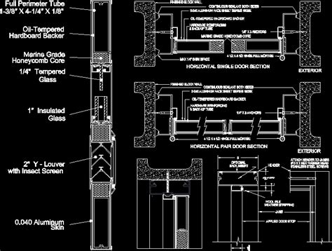Aluminum Doors Details In Dwg 34335 Kb Cad Library