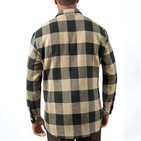 Rothco Extra Heavyweight Buffalo Plaid Flannel Shirt Coyote Brown
