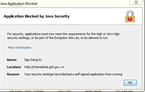 Khắc Phục Lỗi Application Blocked By Java Security Trần Thanh Tú Khắc Phục Lỗi Application Blocked By Java Security Trần Thanh Tú