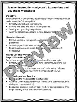 Mastering Algebra Simplifying Expressions Solving Equations And Inequalities