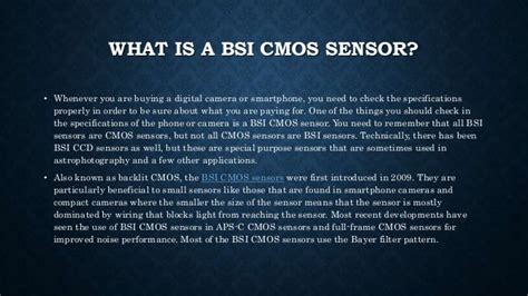 What Is A Bsi Cmos Sensor
