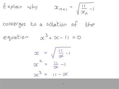 C3 Numerical Methods Iteration Examples YouTube