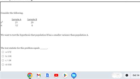 Solved Consider The Following We Want To Test The Chegg